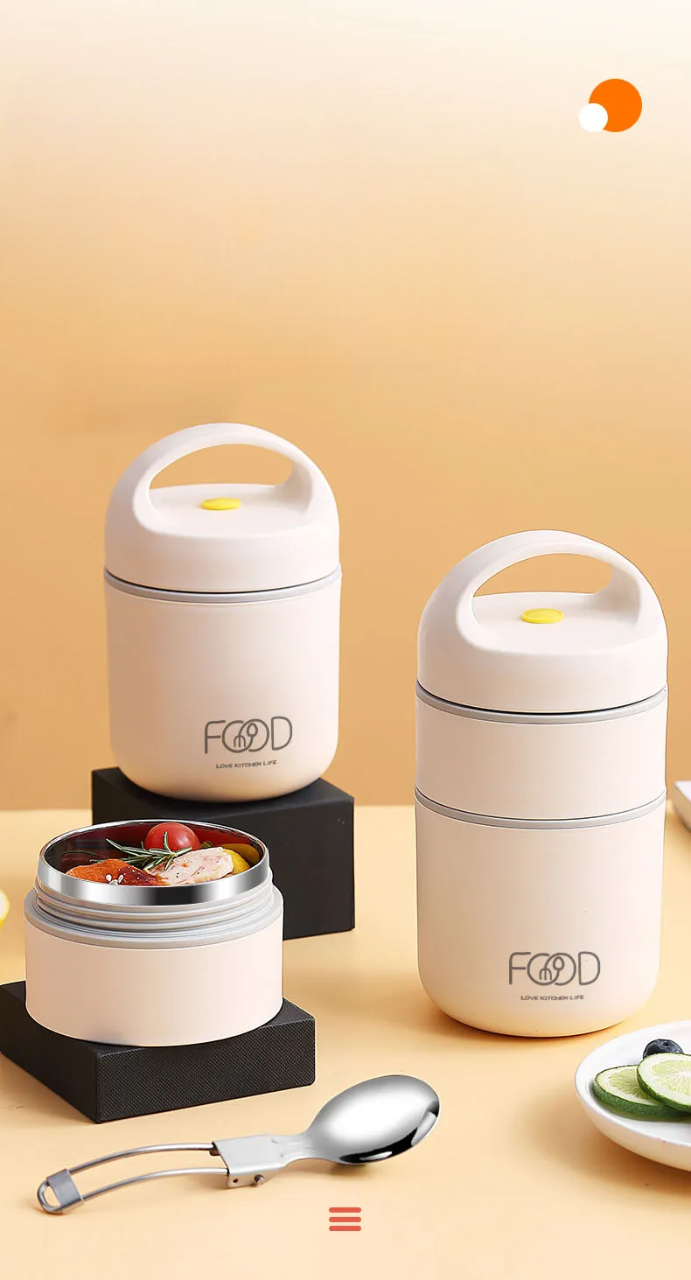 Lonchera taper térmico 2 niveles food love – iwant.pe